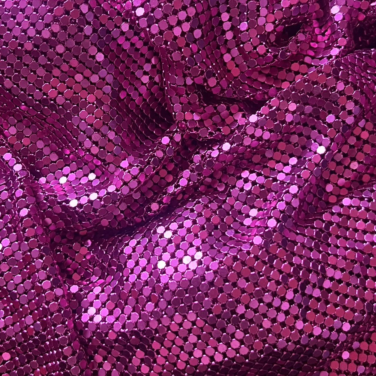 Hot Pink chainmail dress size Large- perfect... - Depop