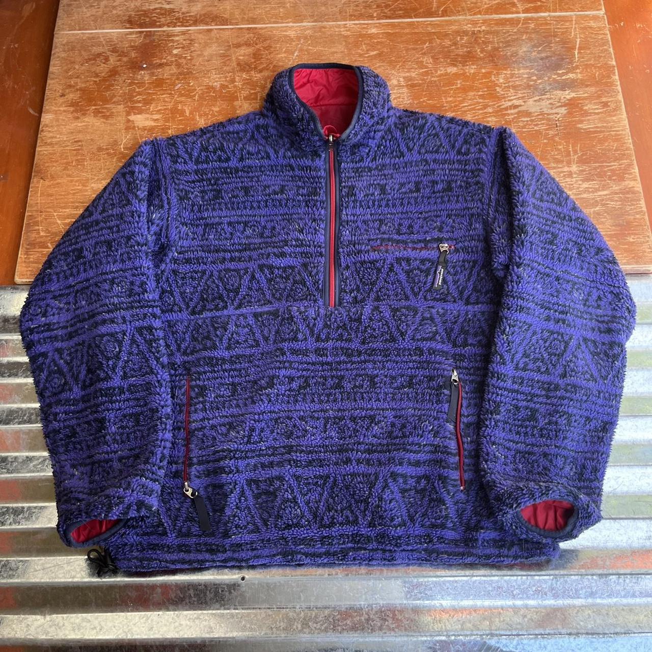 Vintage Patagonia Aztec Reversible Glissade Fleece... - Depop