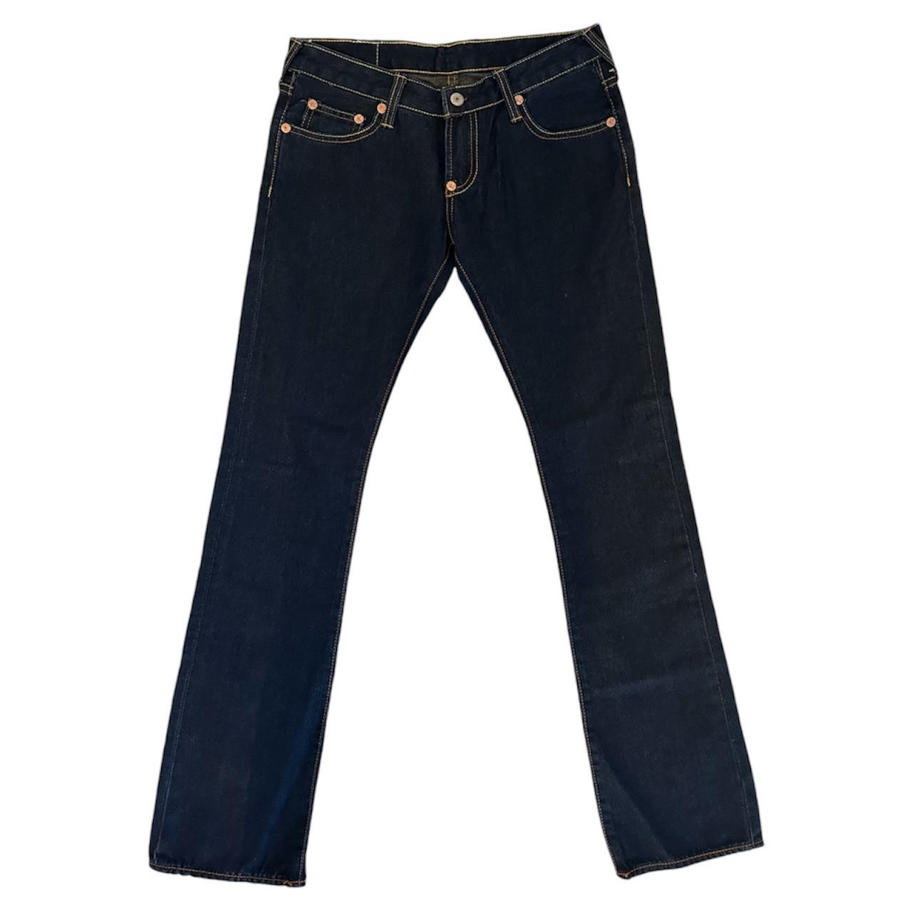 DEPOP PAYMENTS ONLY! dark blue low rise jeans brand:... | Depop