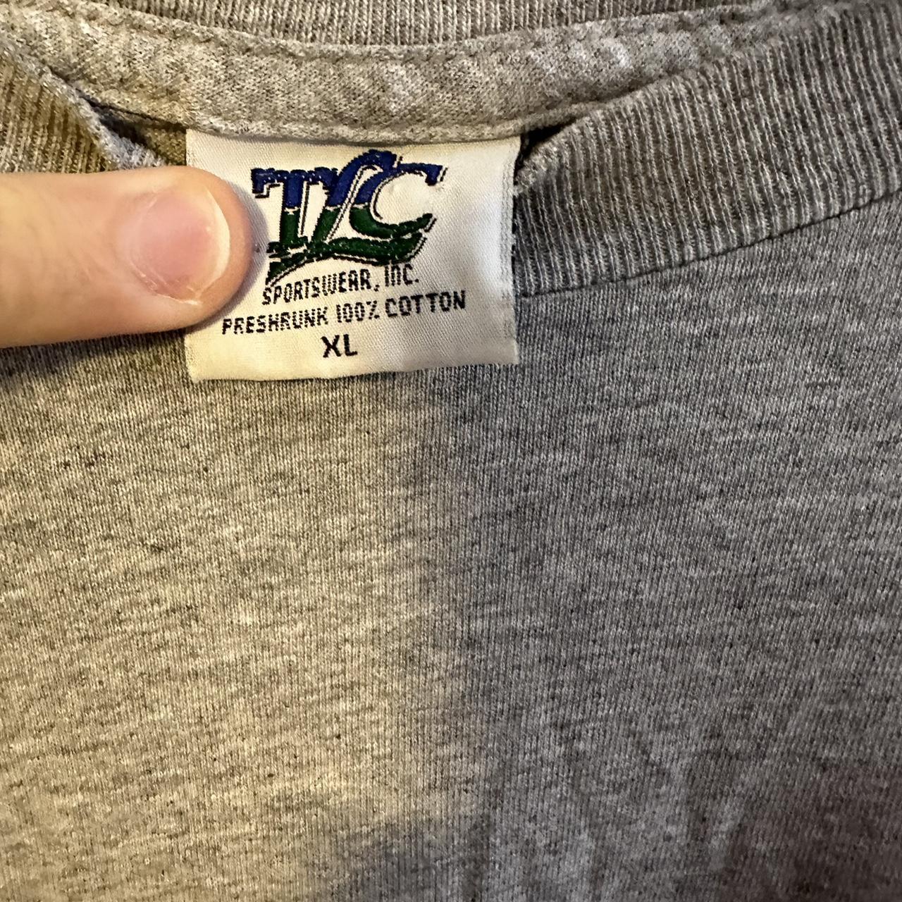 TLC Sport Men's Grey and Blue T-shirt | Depop