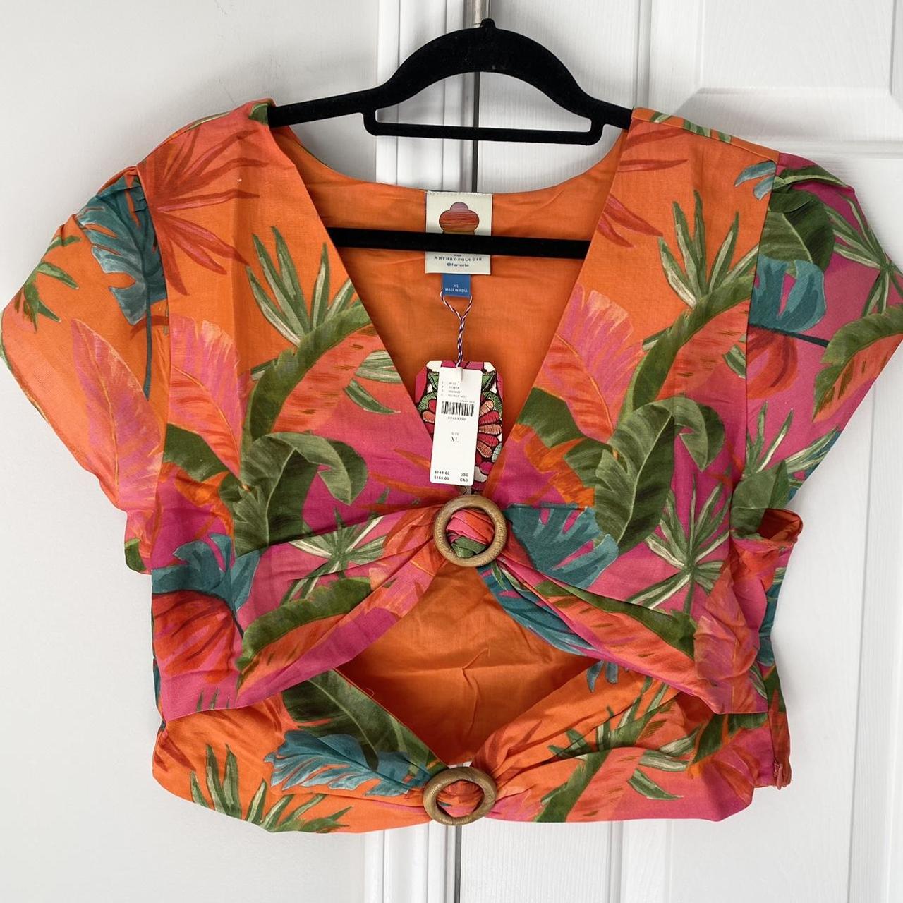 Farm Rio Women's multi Crop-top | Depop