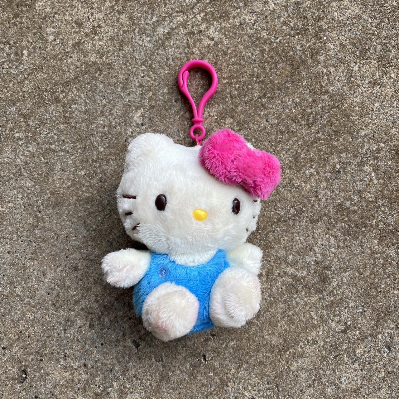 hello kitty plush keychain fuzzy hello kitty... - Depop