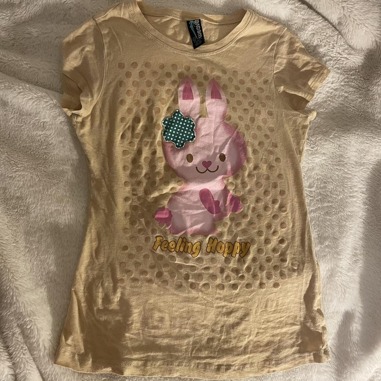 cute bunny shirt that reminds me of angel blue. its... - Depop