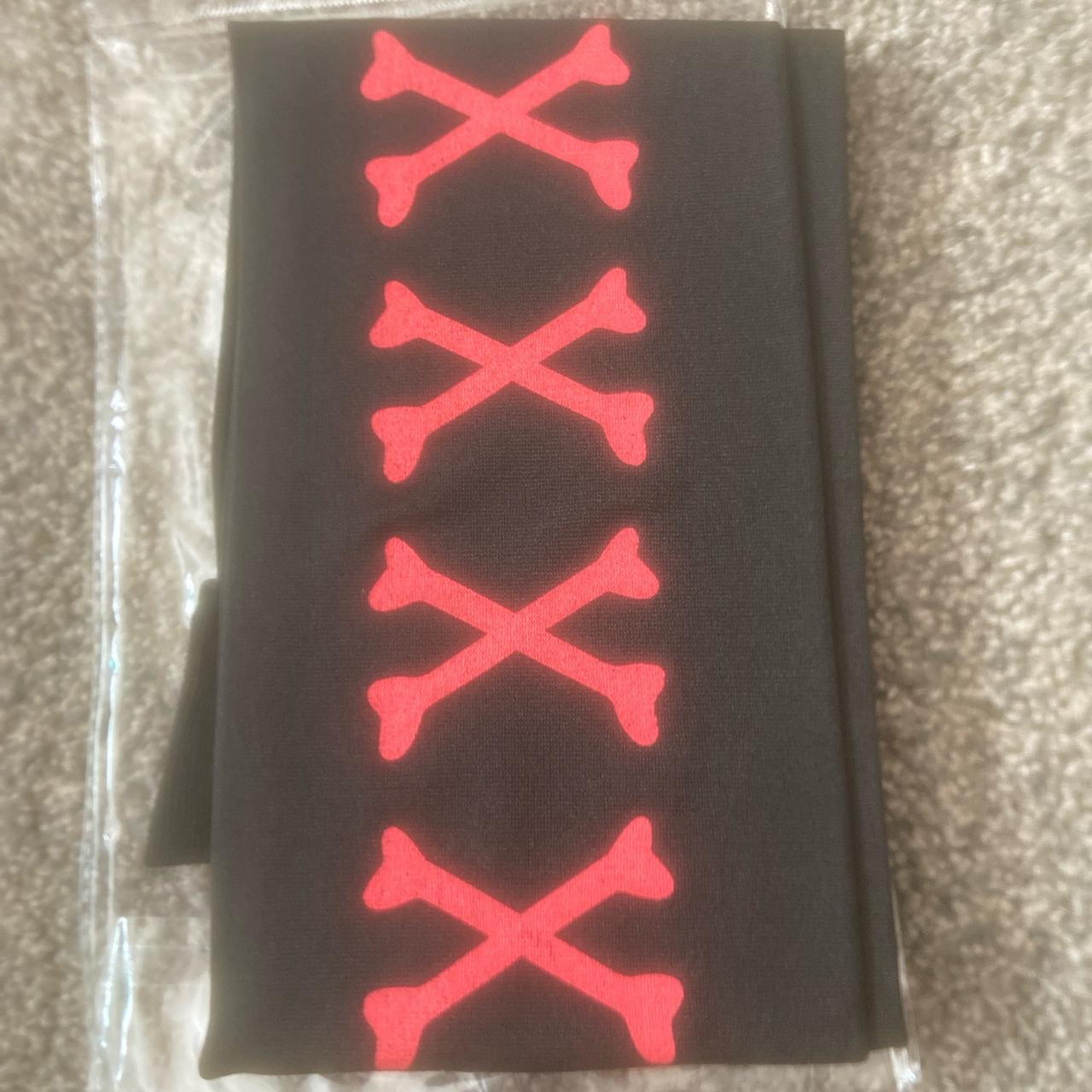 Red cross bone thigh high socks. 100% Polyester. One... - Depop