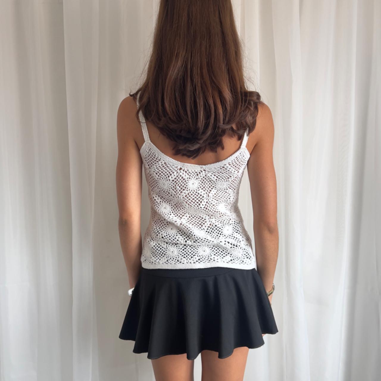 Vintage 90s y2k Rhinestone Rara Mini Skirt Black... - Depop