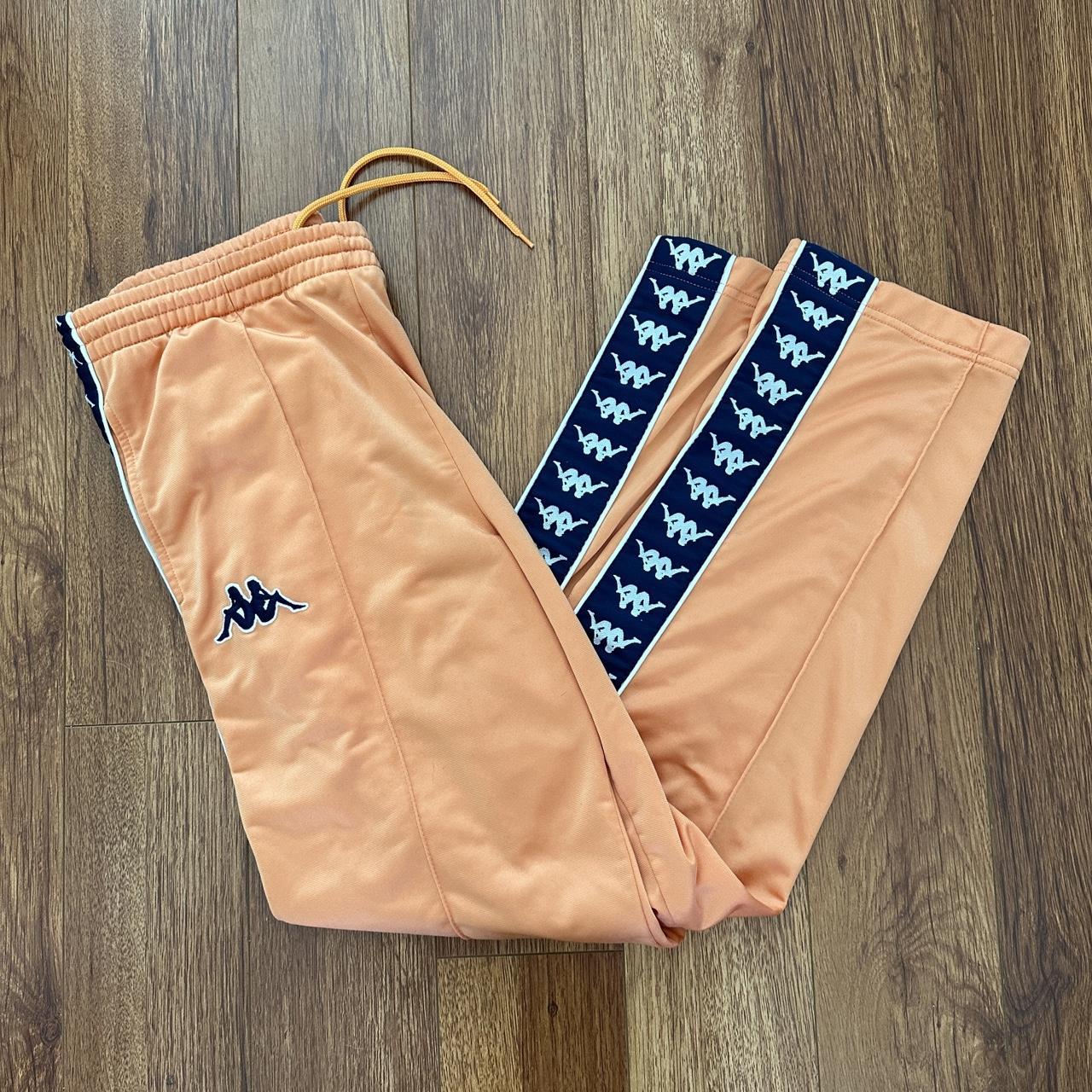 Vintage Kappa Pants Mens Small Orange Track Soccer... - Depop