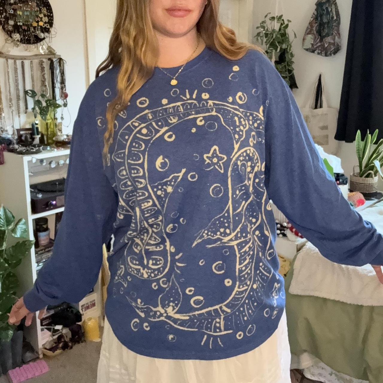 bleach painted whale shark longsleeve 🦈🫧 🍋 hand... | Depop
