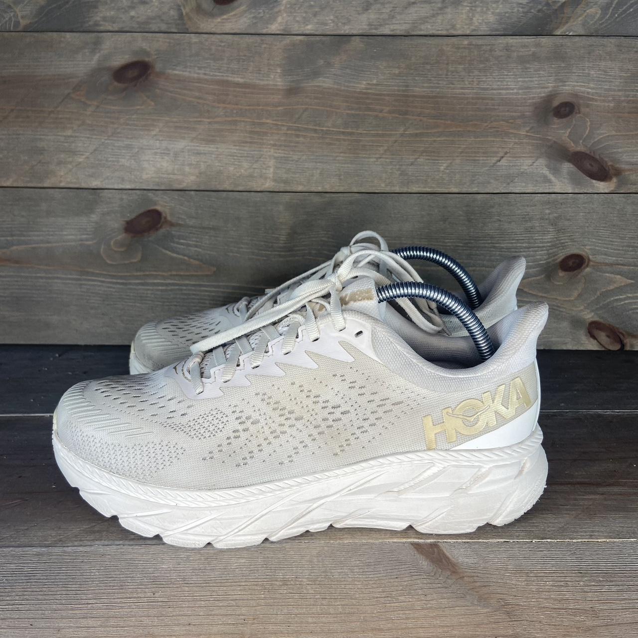 Hoka One One Women's Cream and White Trainers | Depop