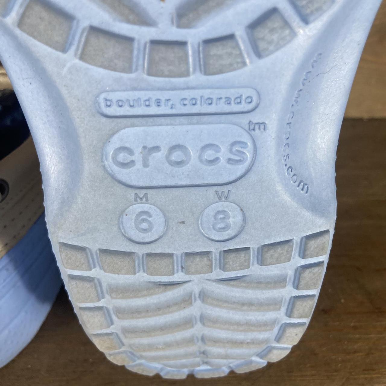 Crocs islanders pit crew Womens size 8 sandals blue... - Depop