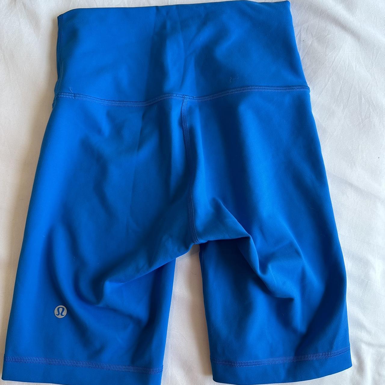 Lulu lemon royal blue biker shorts #lululemon... - Depop