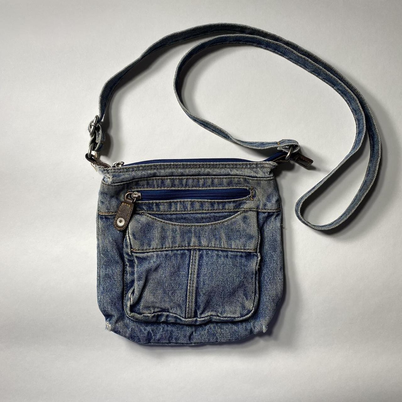 Women's Blue and Navy Bag | Depop