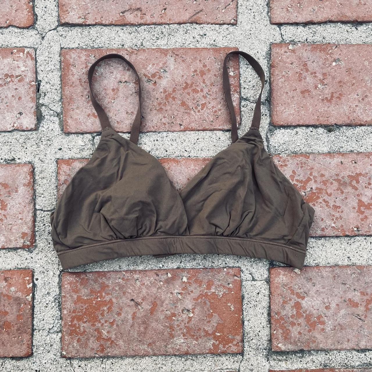 skims java brown triangle bralette ♡ size -... | Depop