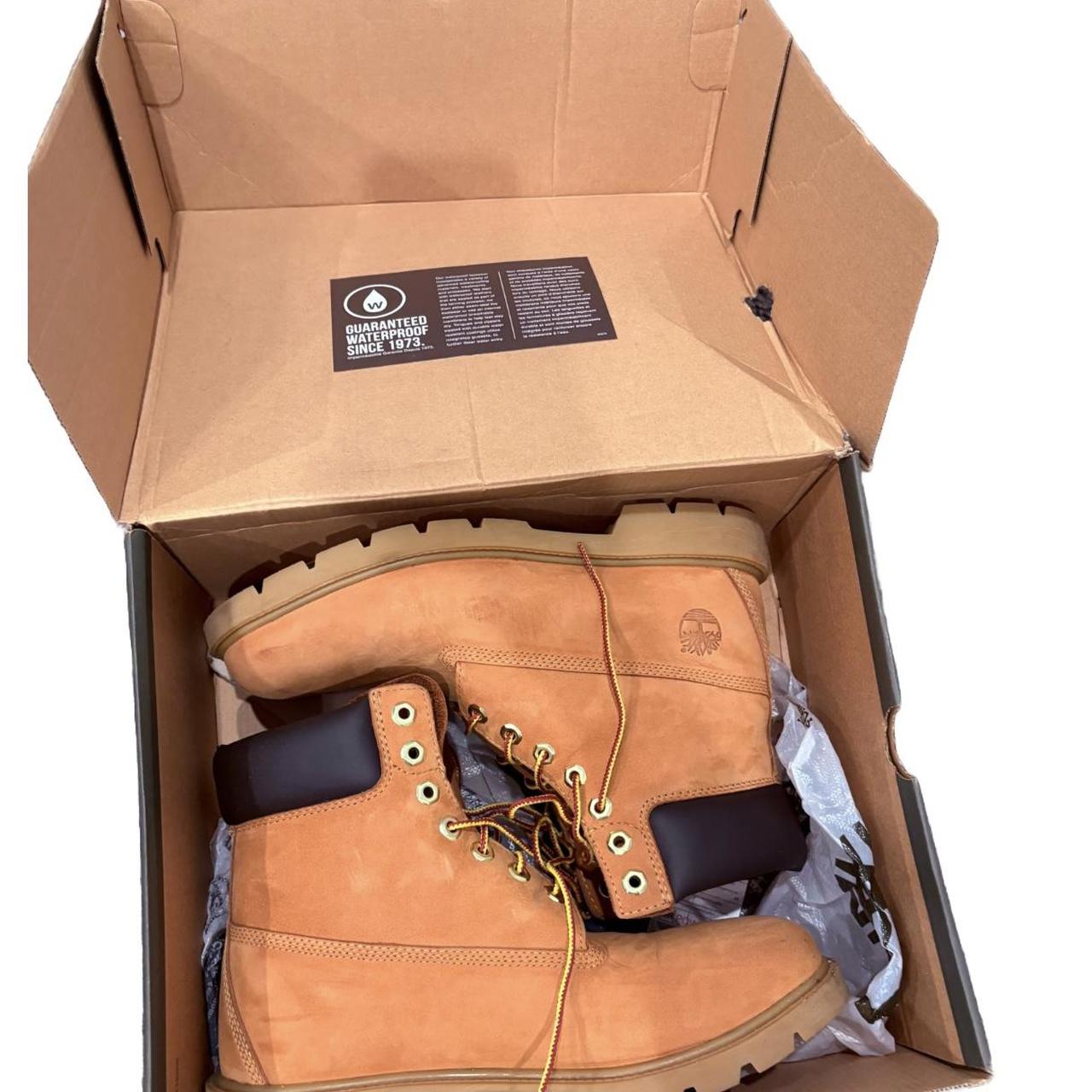 Tan timberland boots with box | Depop