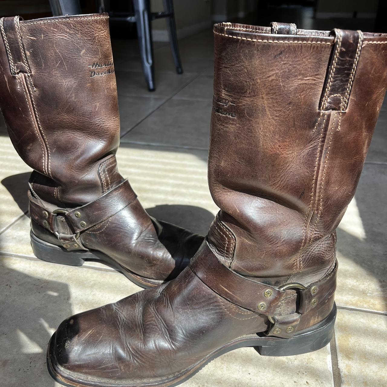 HARLEY DAVIDSON VINTAGE HARNESS BOOTS Mens size... - Depop