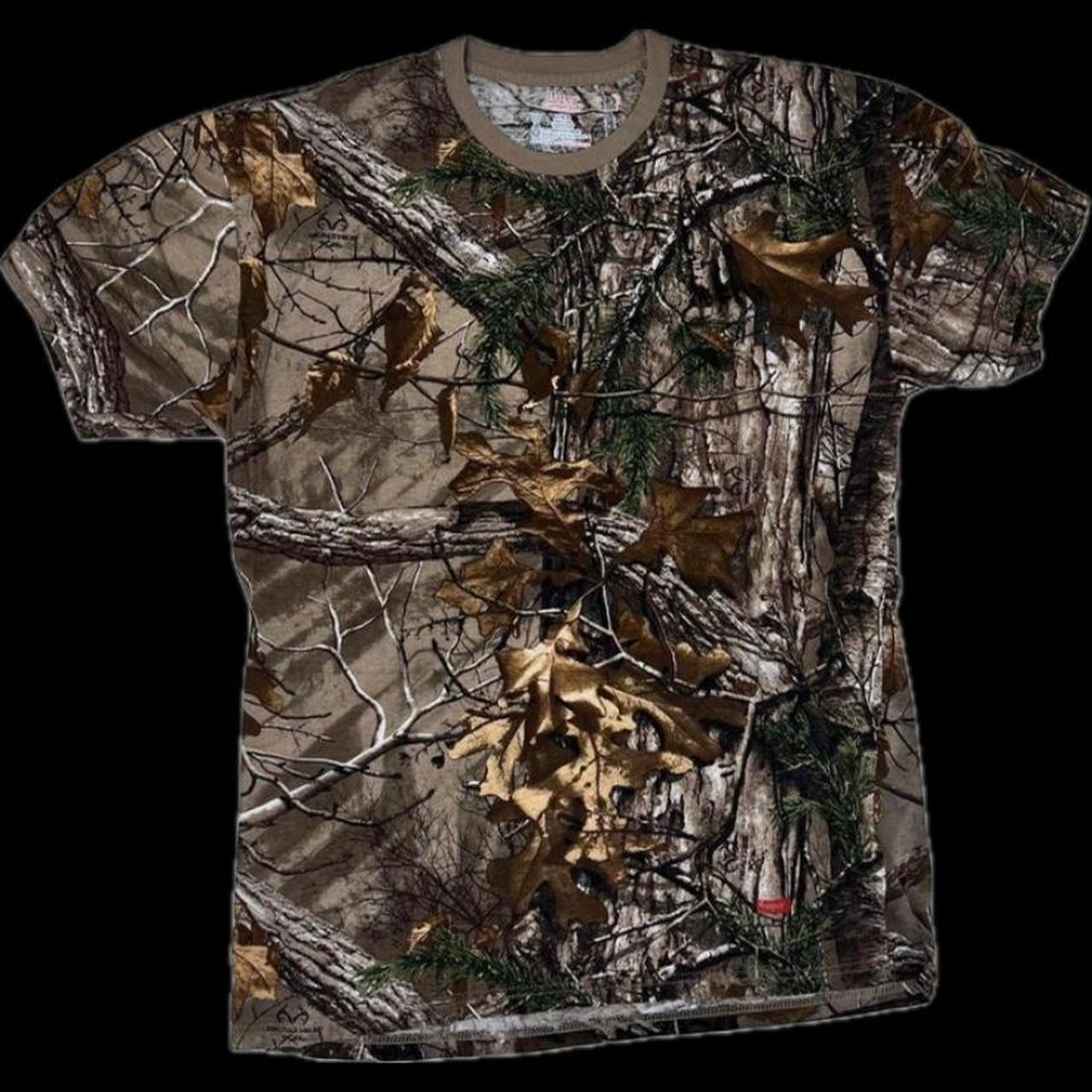 Supreme x Hanes RealTree Camo shirt Size L Lightly... - Depop