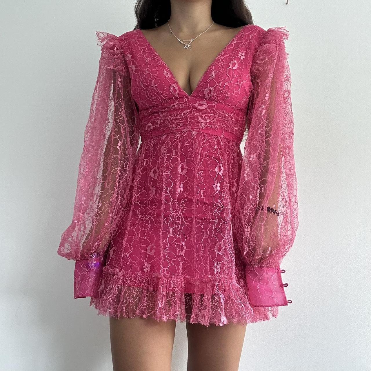 Alice McCall pink lace mini dresss Modelled on a... - Depop