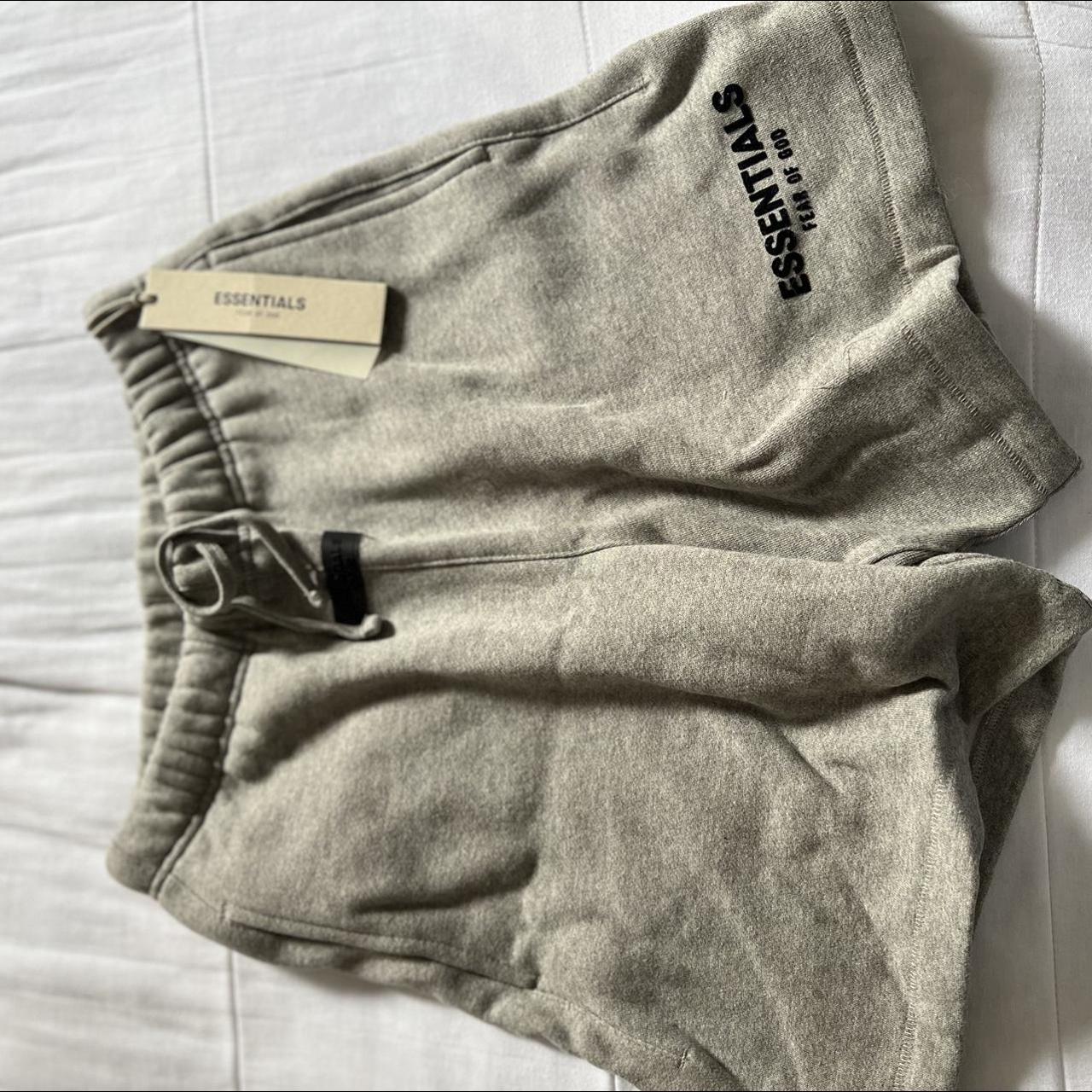 Essentials Kids Shorts Grey size: 12 kids - Depop