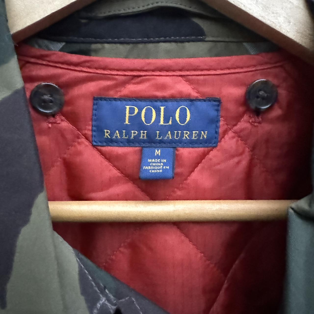 Ralph Lauren Polo overcoat in a muted, green-toned... - Depop