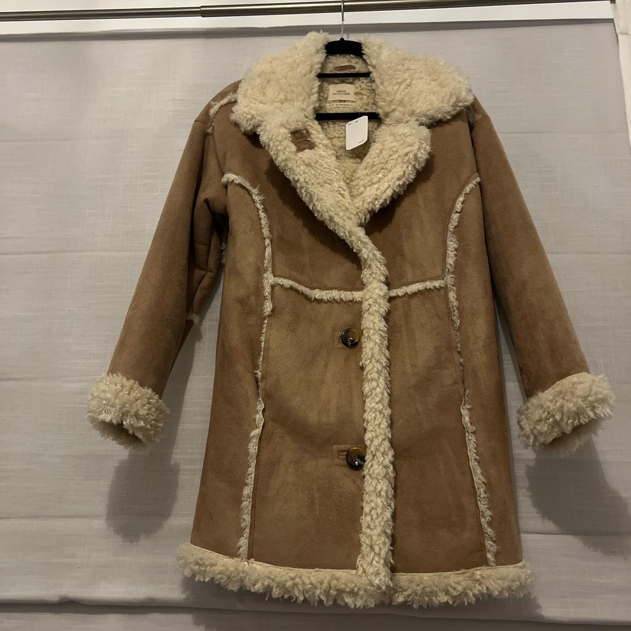 Urban outfitters Shearling Coat. Brand new with tags... - Depop
