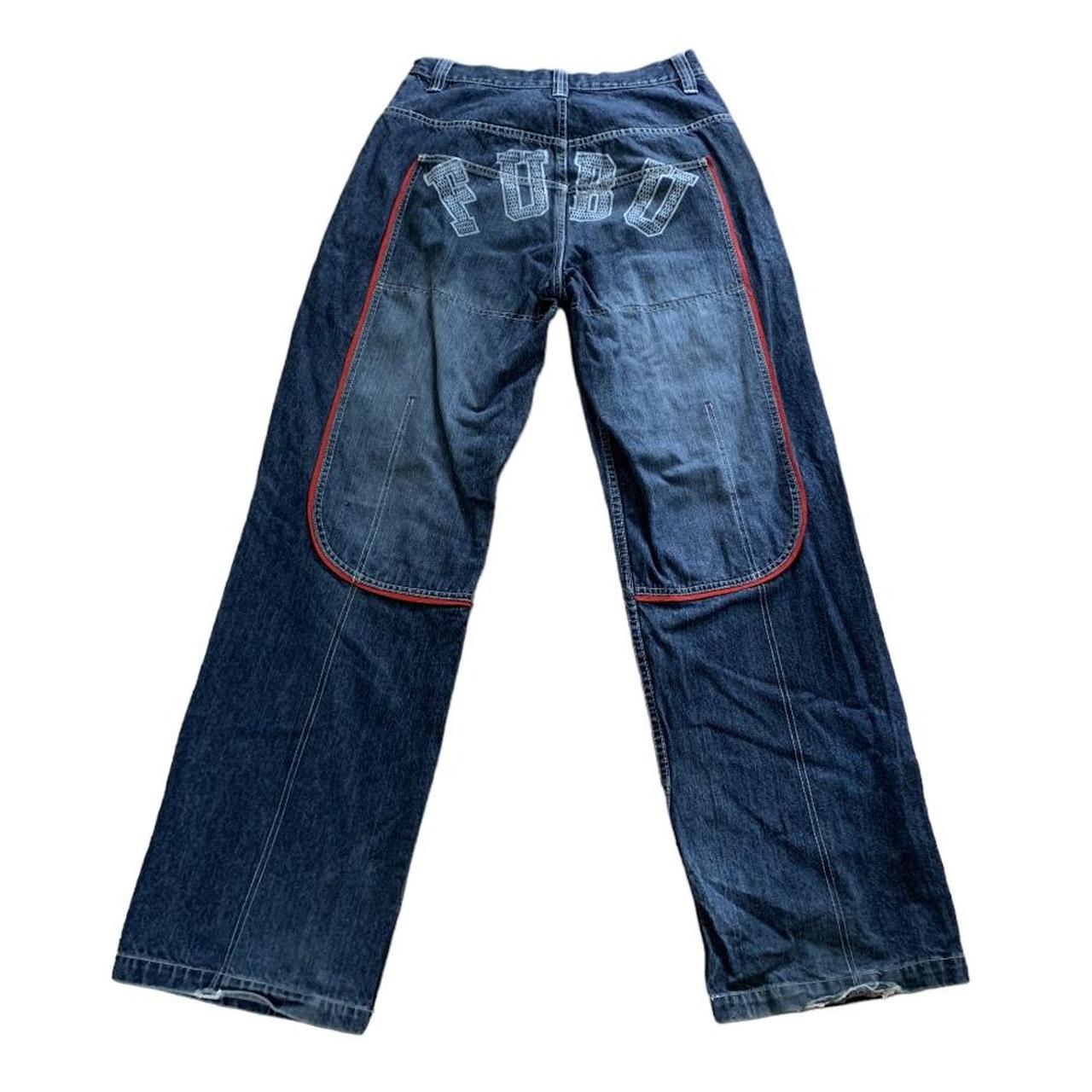 FUBU POCKET SPELLOUT JEANS genuine 90s vintage... - Depop
