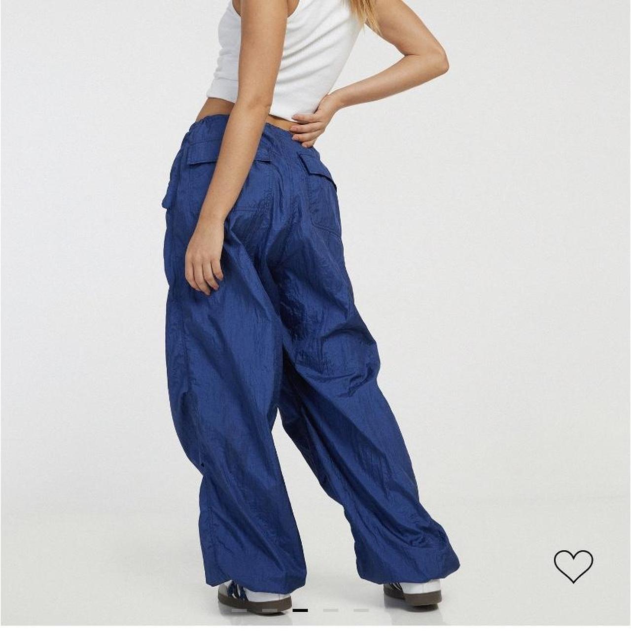 Motel rocks navy parachute pants size small, worn... - Depop