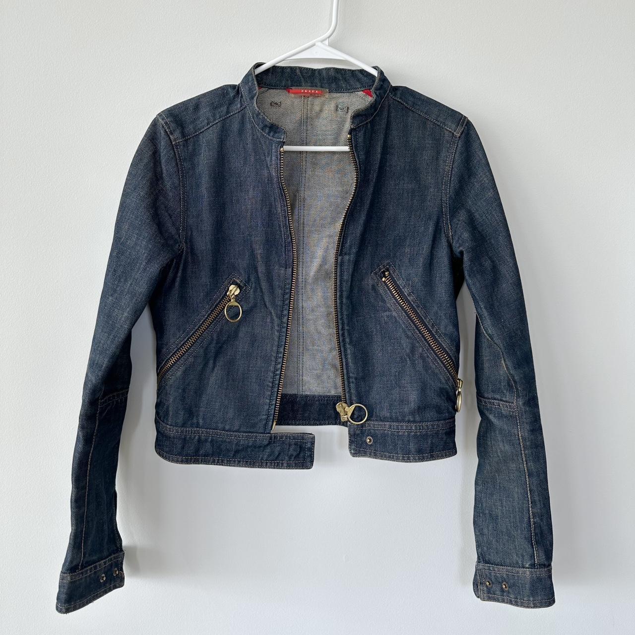 Vintage Prada Jean Jacket - Depop
