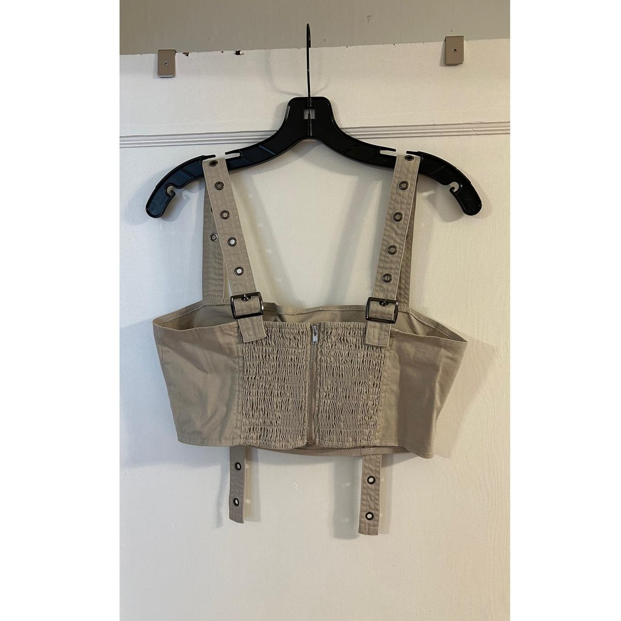 Akira Cargo Crop Top worn once! adjustable straps... - Depop