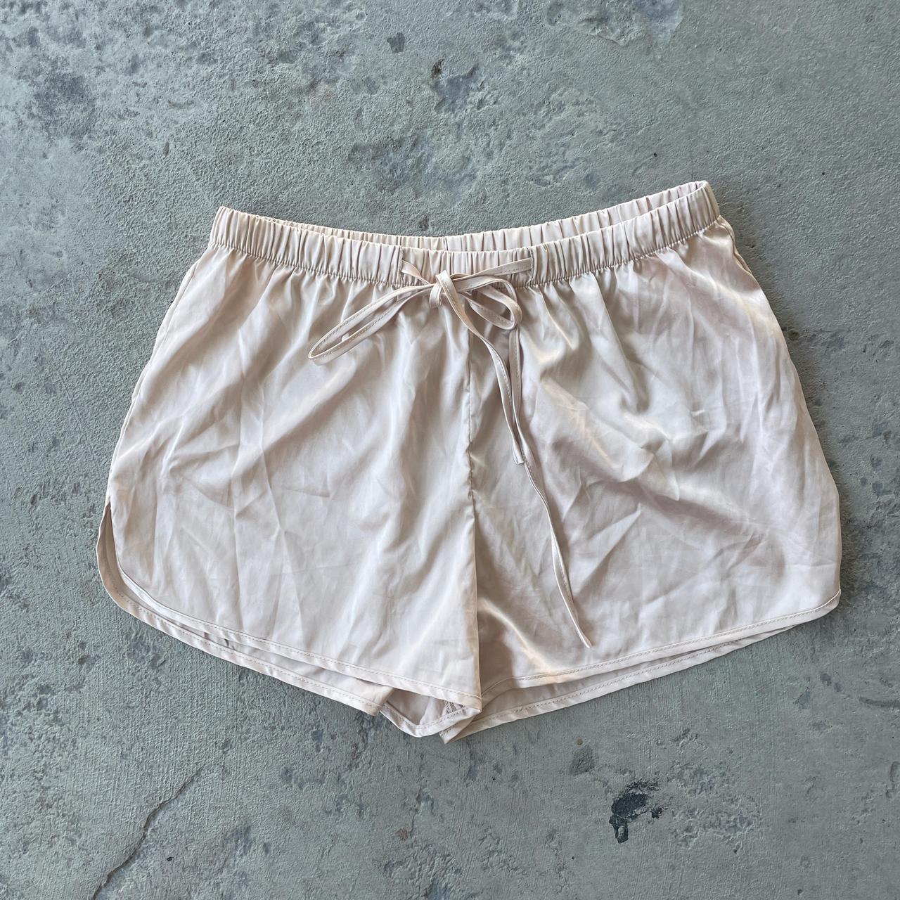 Satin Mini Shorts Tagged S Pretty Cheeky, Super... - Depop