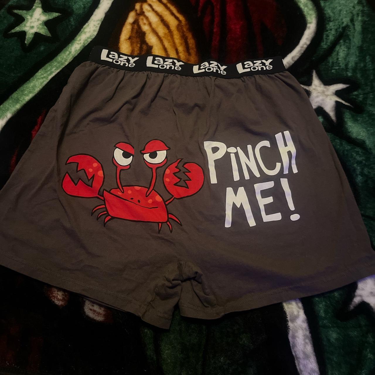 Lazy One PINCH ME! crab graphic boxers : size men’s... - Depop