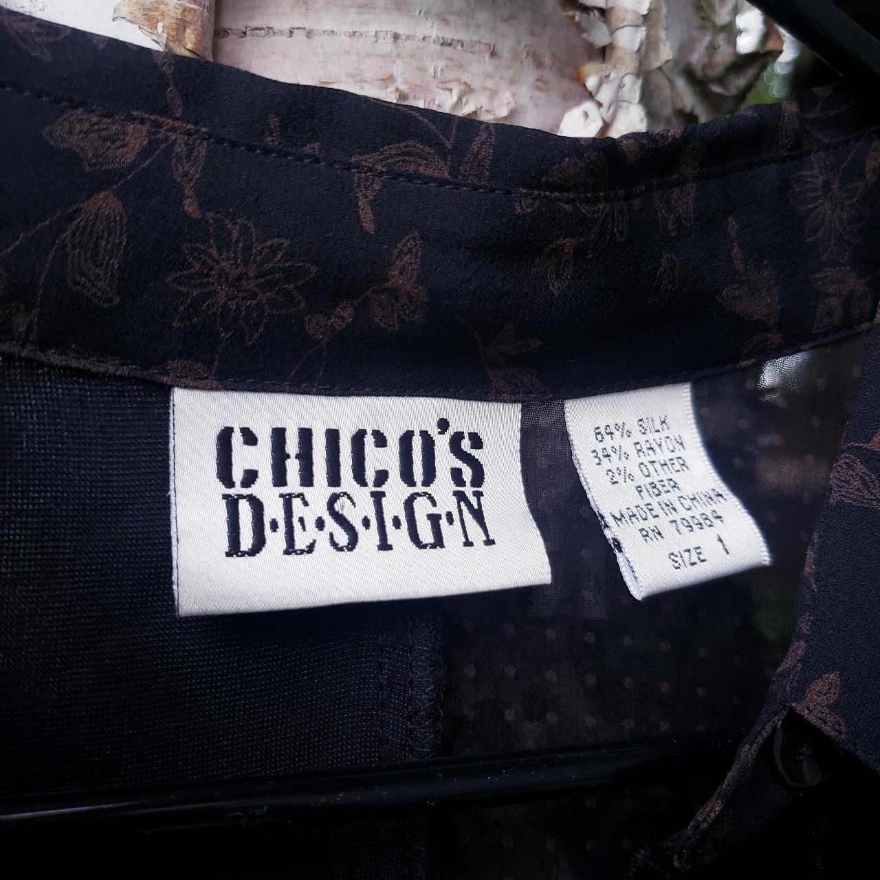 Vintage Chico's Design Patchwork Blouse - Size... - Depop