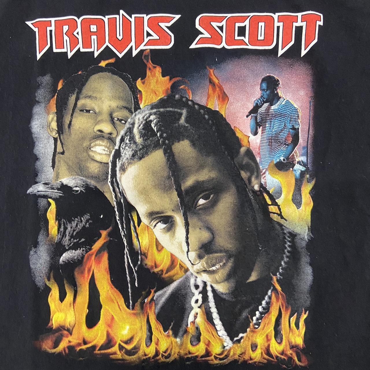 Black, Y2K, Travis Scott rap T-shirt 🔥 size tag,... - Depop