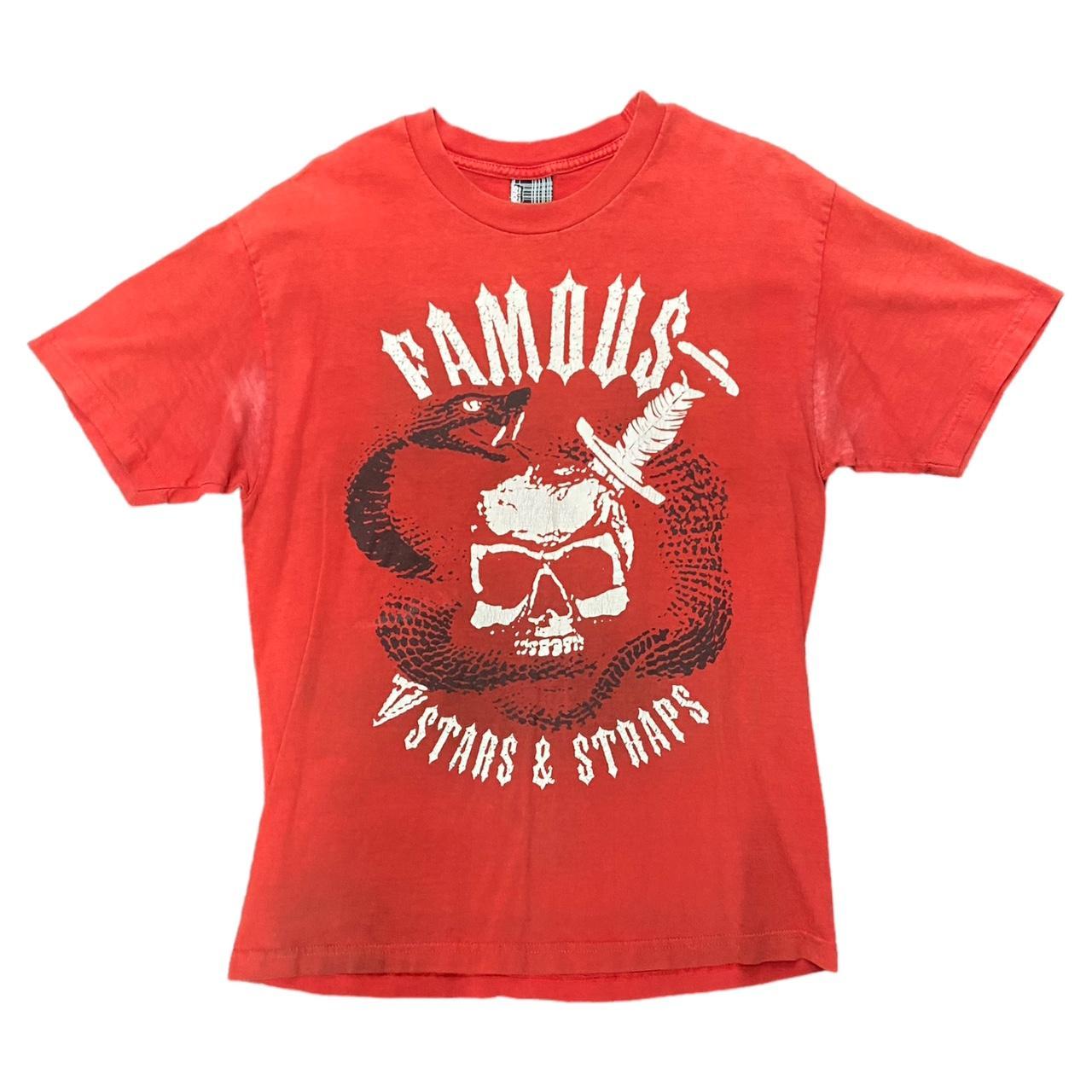 Red Y2K, famous stars and straps, promo T-shirt ... - Depop