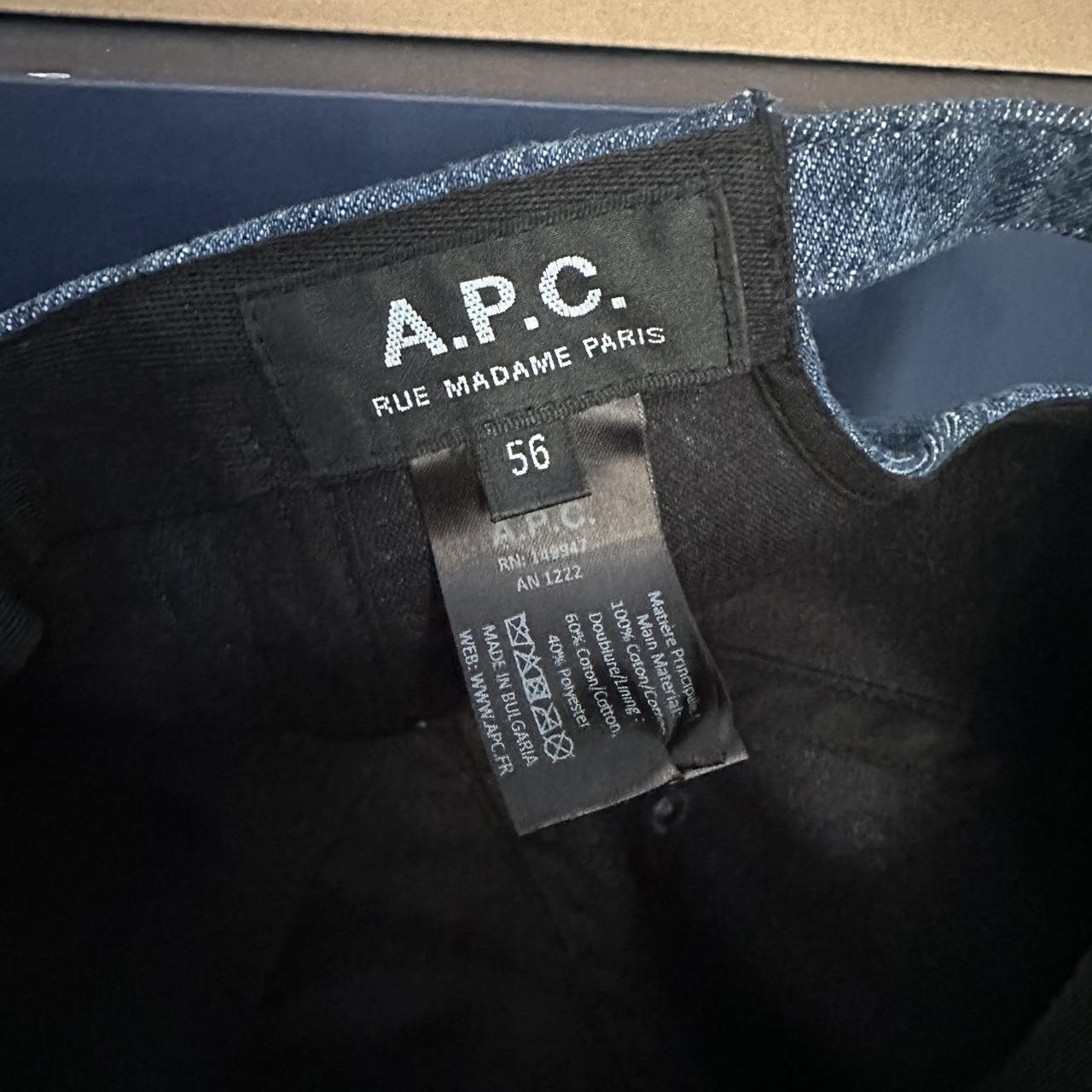apc denim cap cloud logo size 56, still basically... - Depop