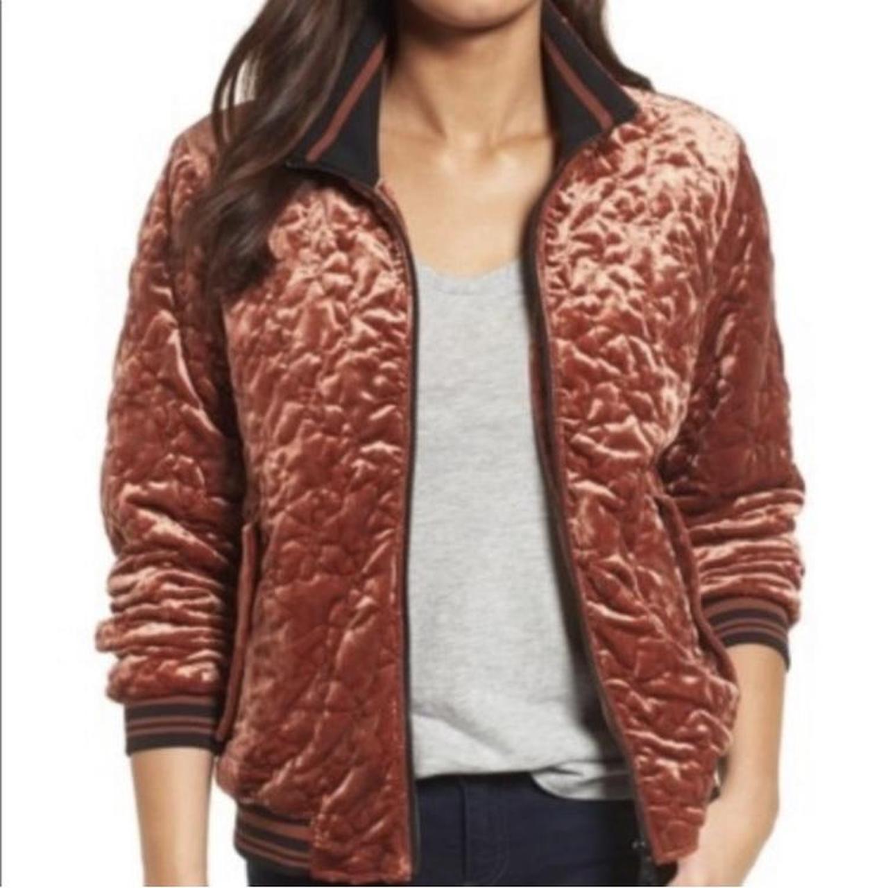 Beautiful velvet copper color jacket in size small.... - Depop