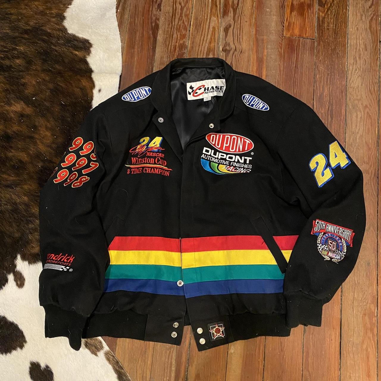 Vintage Jeff Gordon Champion Racing Jacket size L - Depop