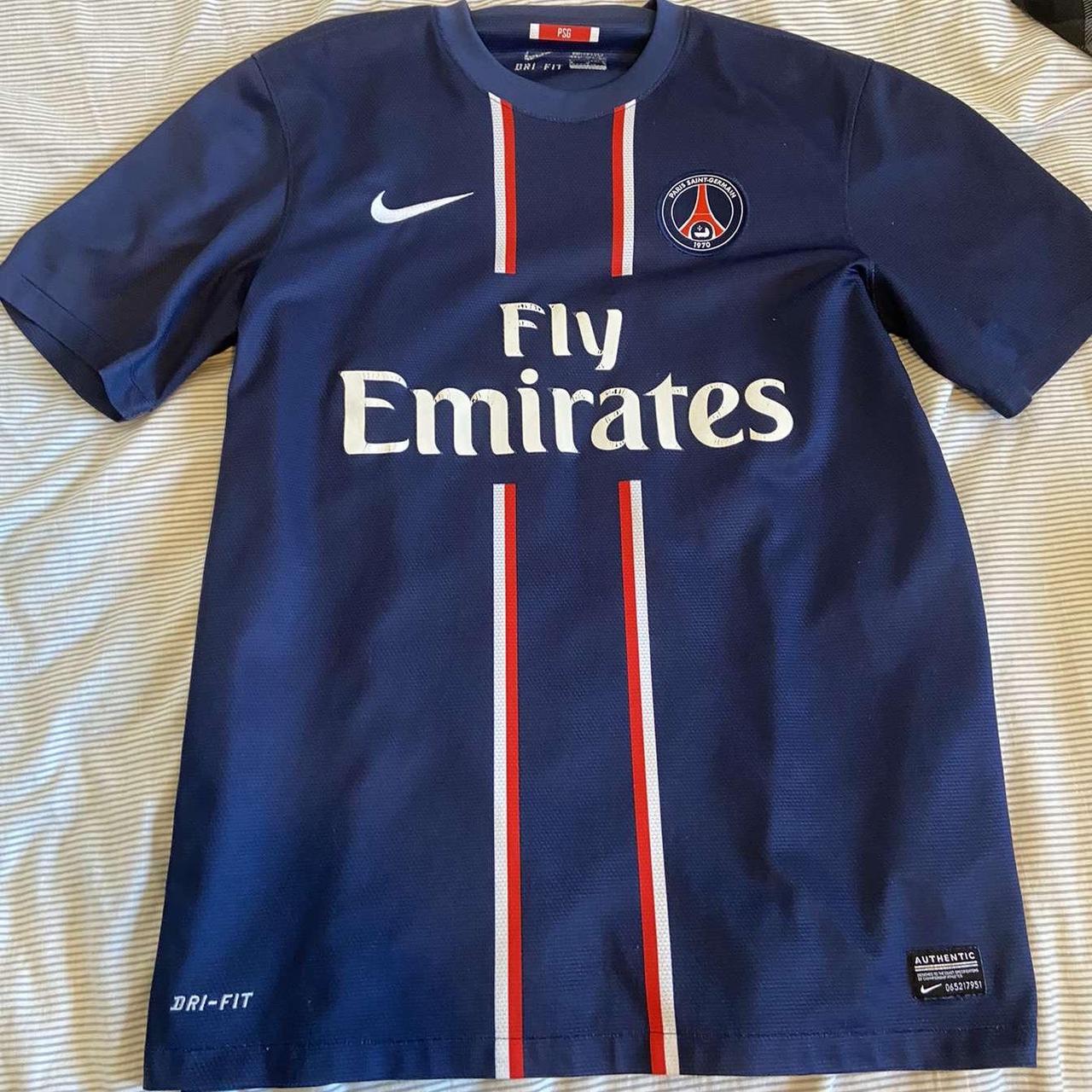 PSG NAVY T (BECKHAM) slight fading of numbers but... - Depop