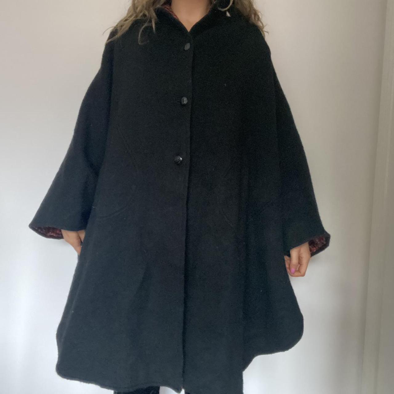 ⭐️ vintage black wool cape ⭐️ in excellent vintage... - Depop