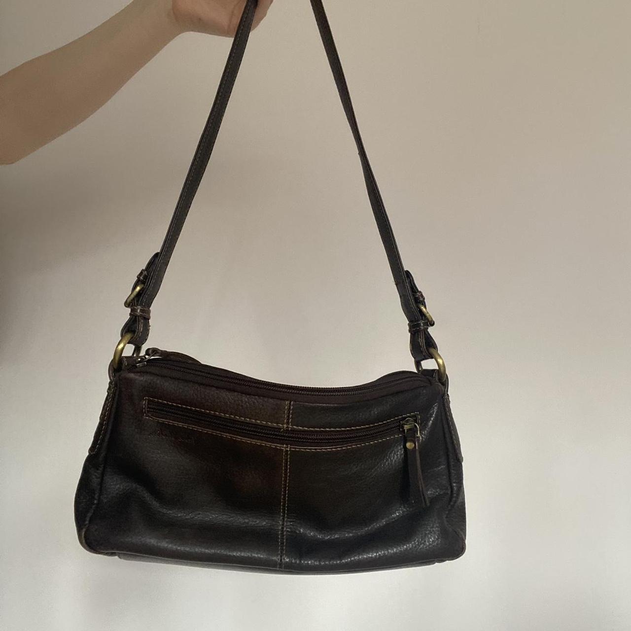 ⭐️ Jane Shilton brown LEATHER baguette bag ⭐️ in very... - Depop