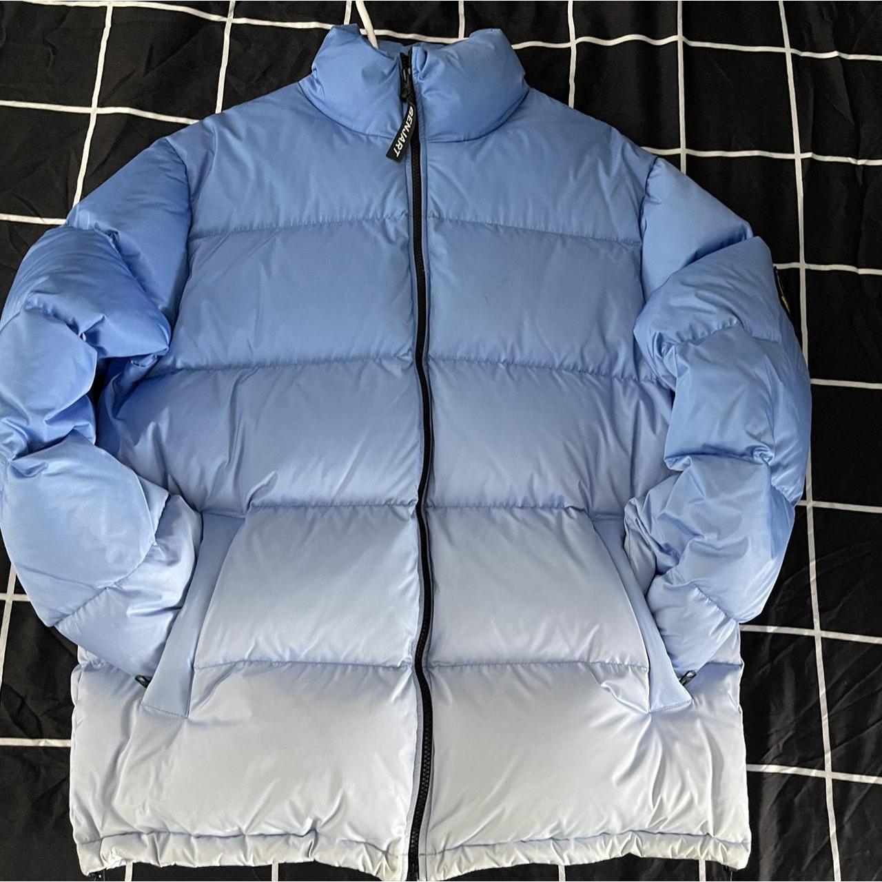 BENJART BABY BLUE PUFFER Worn a couple times good... - Depop