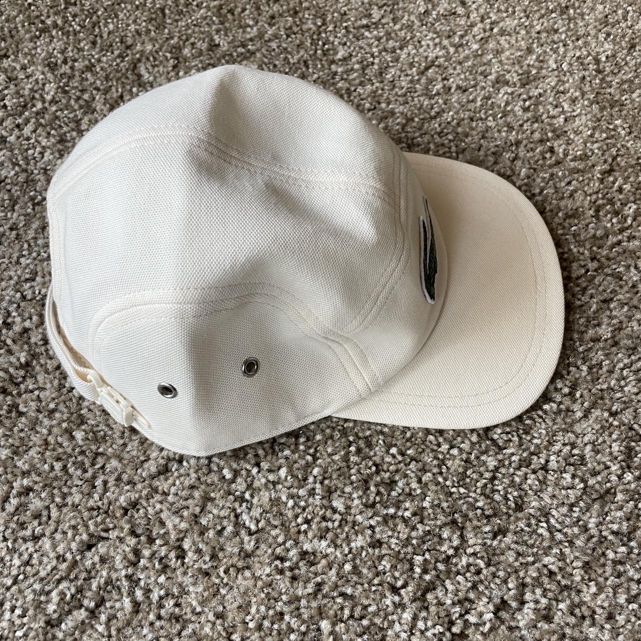 Lacoste Hat White 5 panel Unworn Retail... - Depop