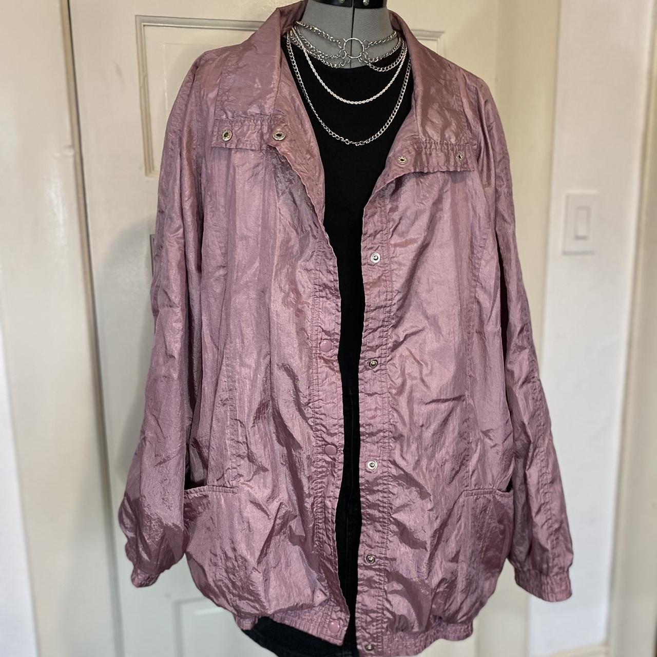 Haband Men's Pink and Silver Jacket | Depop