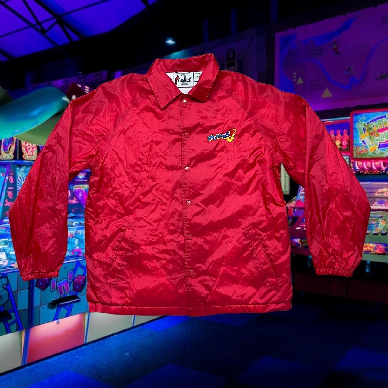 Vintage Boomers! Arcade Windbreaker Jacket Red Size... - Depop