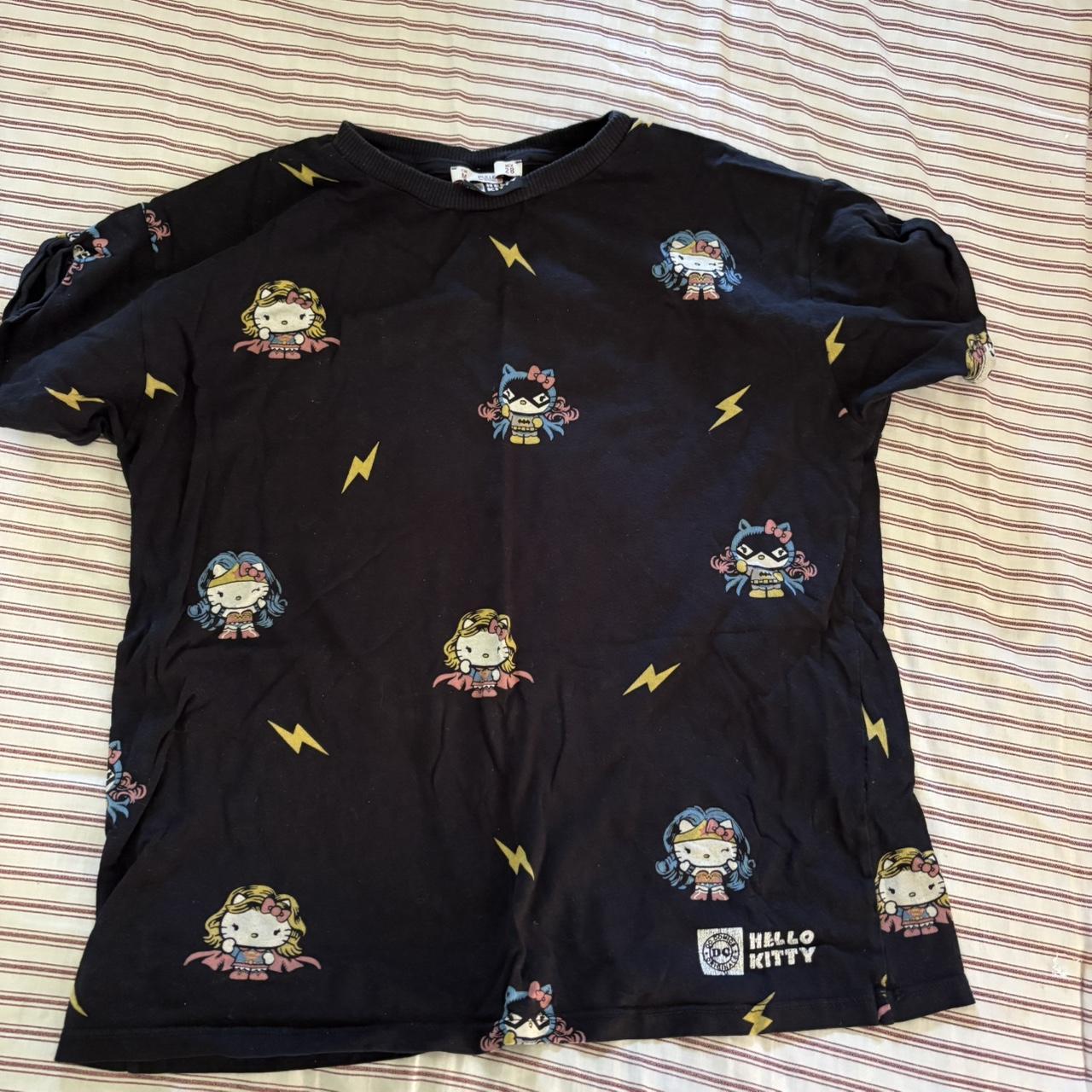 Pull & bear Hello Kitty x DC Comics black &... | Depop