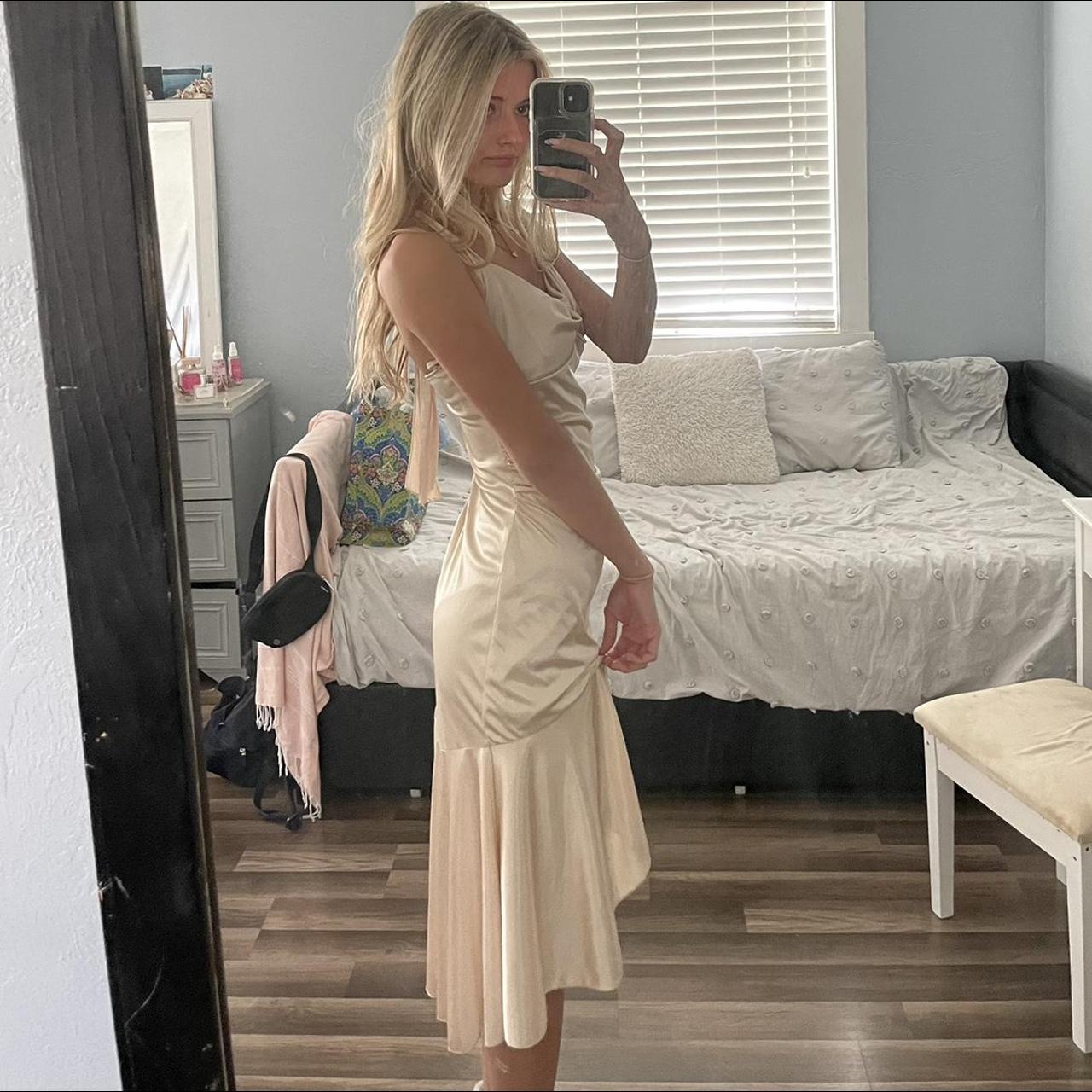 The prettiest silk dress from ruby rox! Perfect for... - Depop