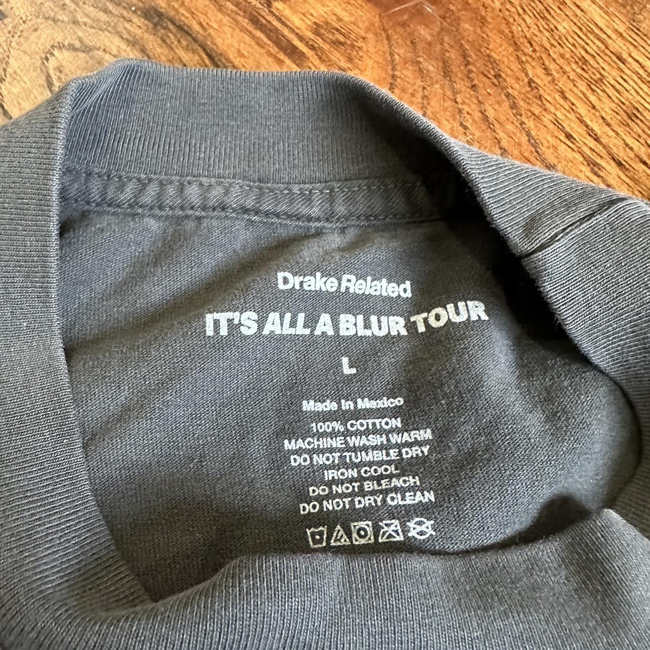 Drake Peer Pressure It’s all a blur tour merch... - Depop