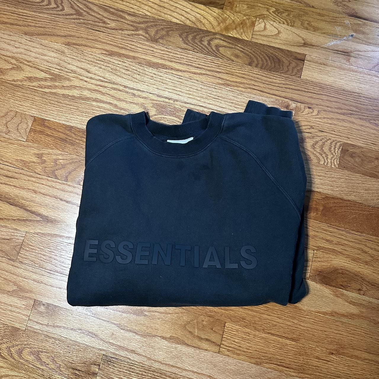 Fear of god essentials crewneck Size L Used ,... - Depop