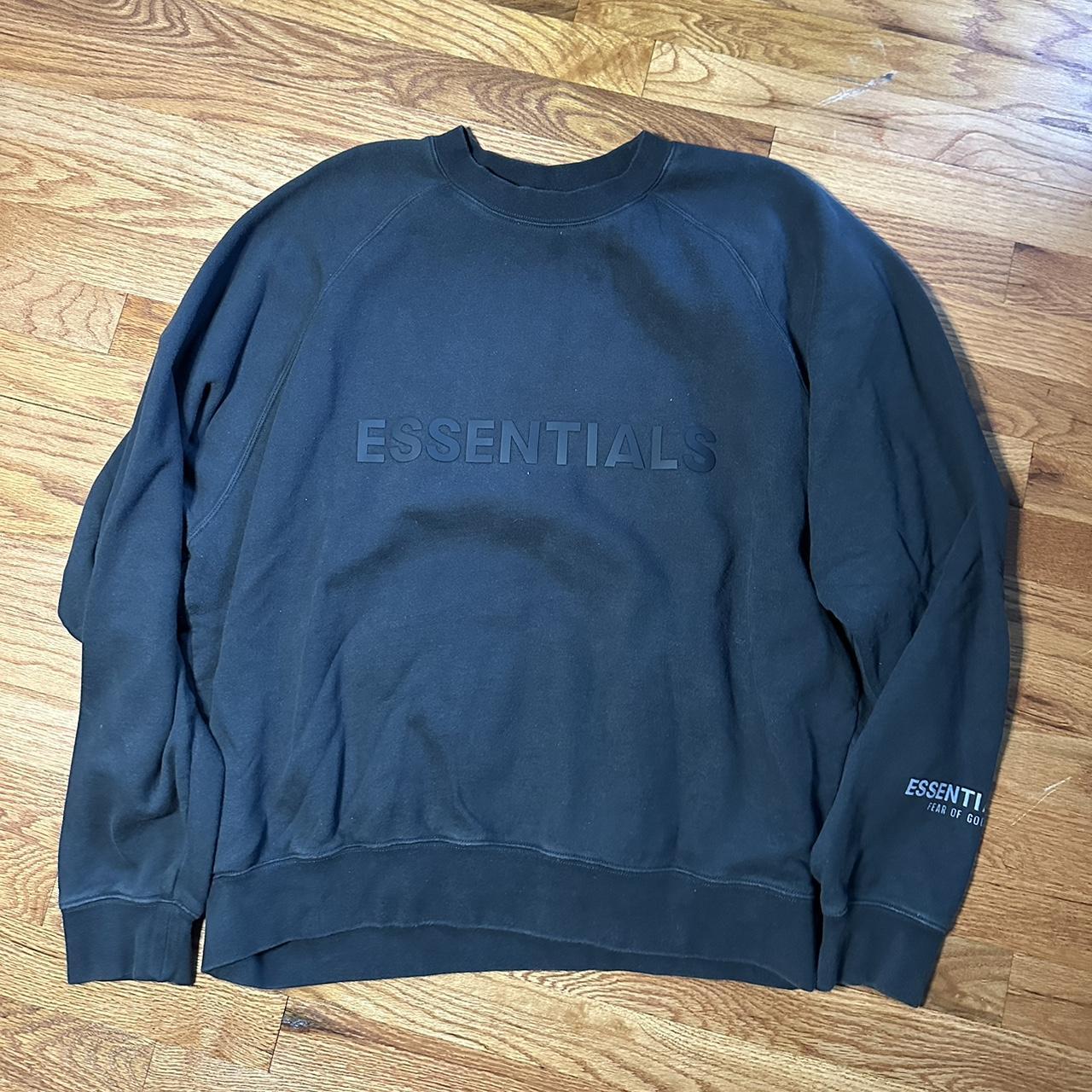 Fear of god essentials crewneck Size L Used ,... - Depop