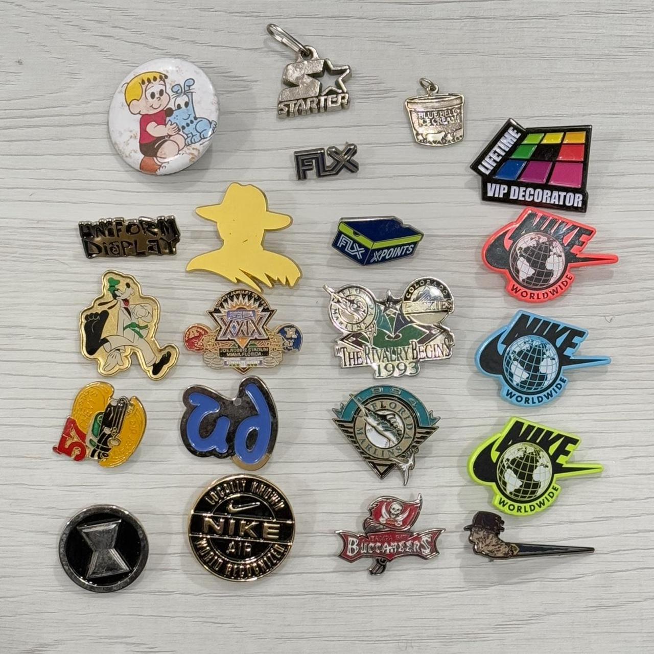 20+ vintage pins in assorted styles... - Depop
