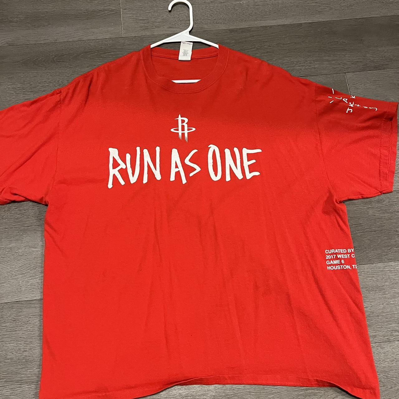 Travis Scott x Houston Rockets Tee XXL Gently Worn... - Depop