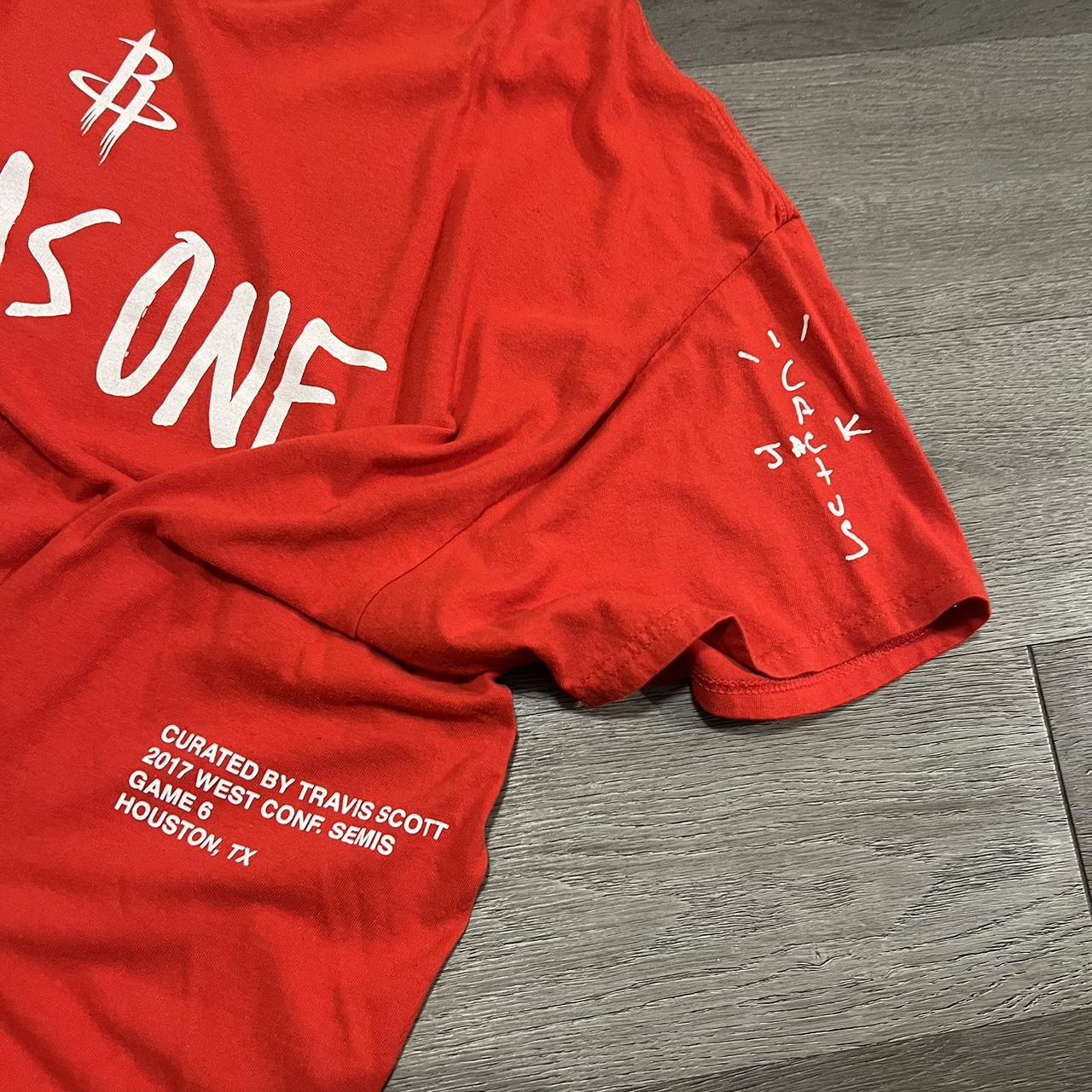 Travis Scott x Houston Rockets Tee XXL Gently Worn... - Depop